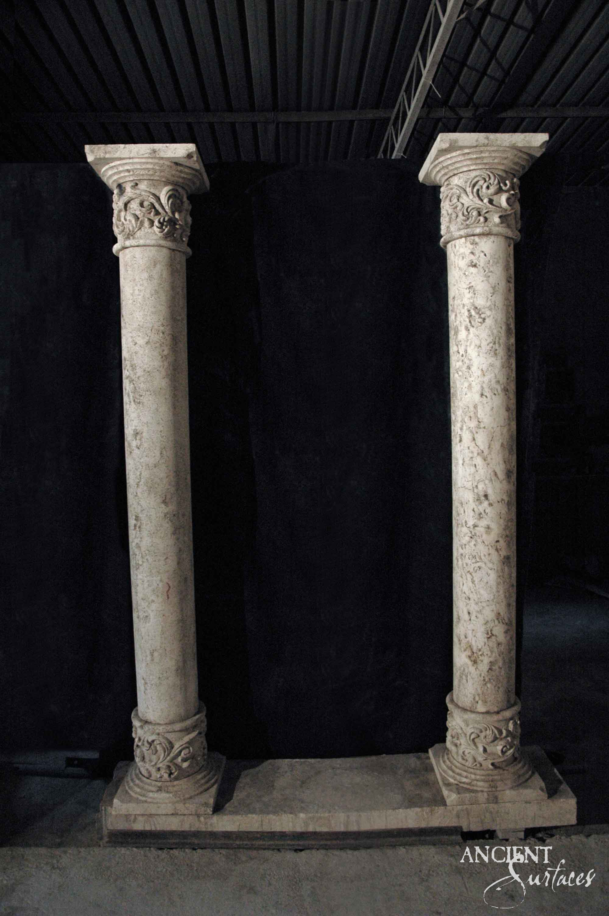 Echoes of Elegance: Antique Columns Curated by Ancient Surfaces