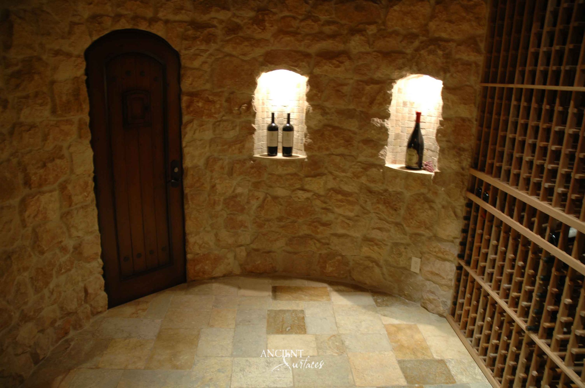 Vintage Elegance Redefined: Ancient Surfaces' Masterpiece Wine Cellar