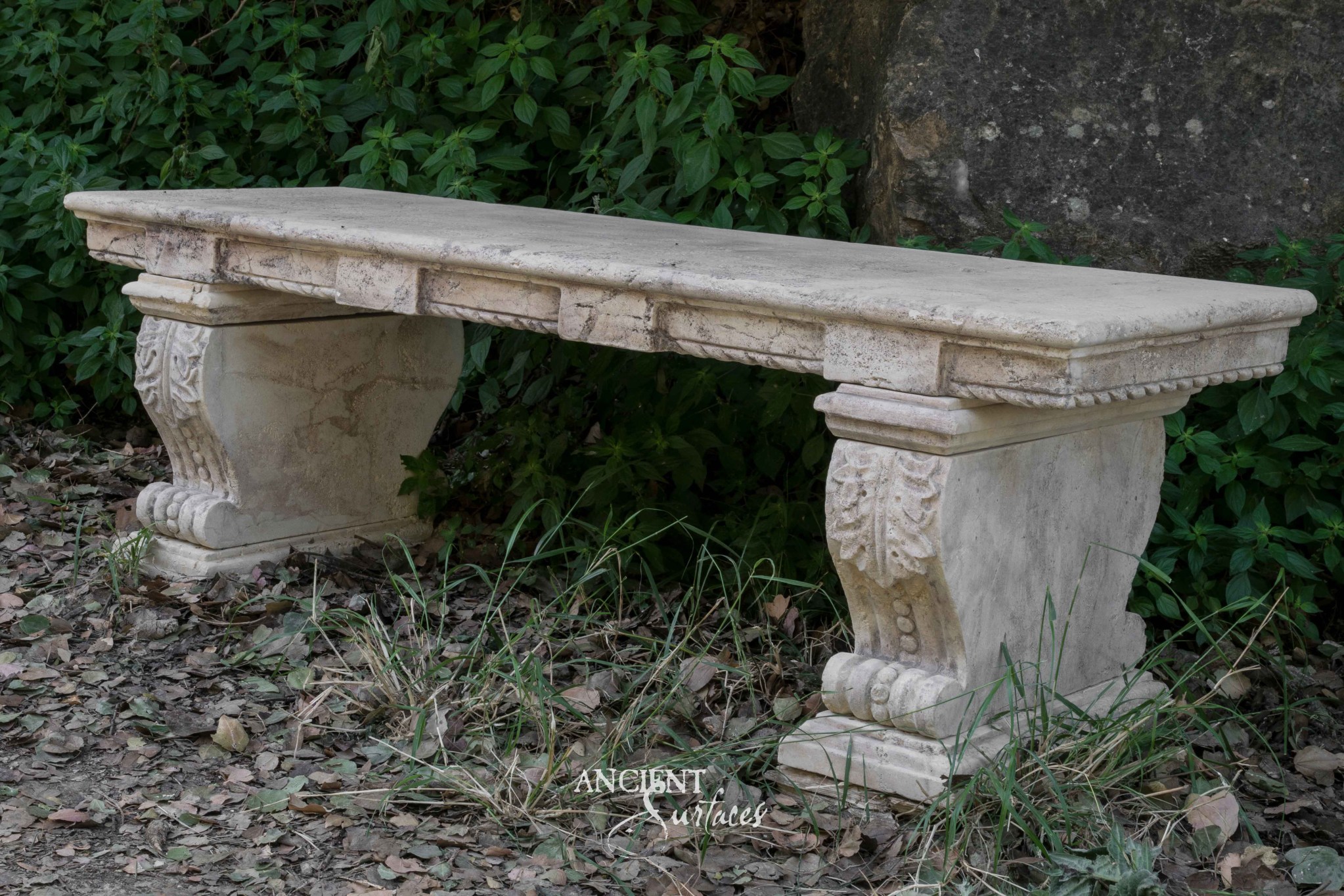 Whispers of Stone: The Enchanted Realm of Antique Limestone Benches by ...
