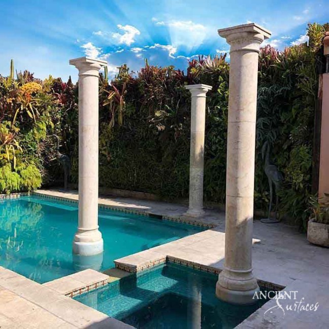 Majestic Limestone Columns: A Timeless Elegance by Ancient Surfaces